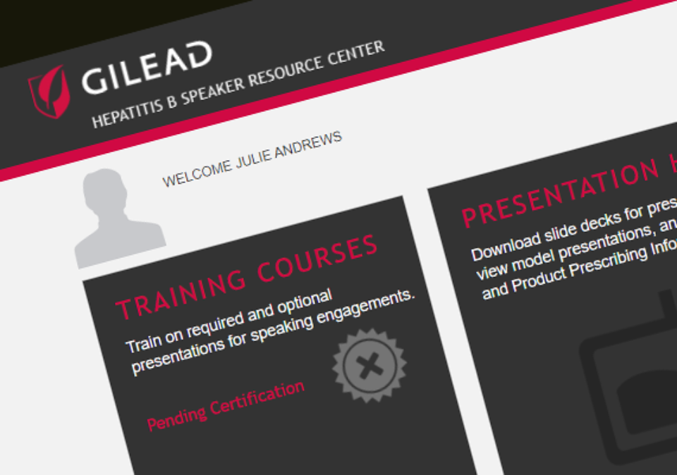 Fleet Studio | Gilead – Speaker Support Portals